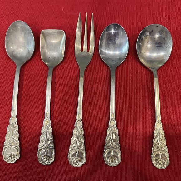 Dining | 5 Piece Gold Tone Pastry Set | Poshmark